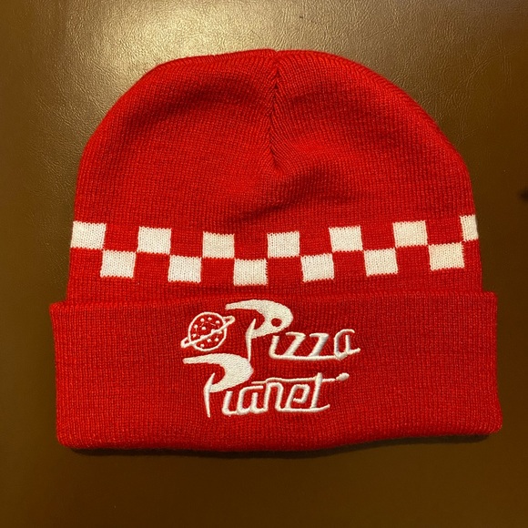 Disney | Accessories | Disney Pixar Toy Story Pizza Planet Red Beanie ...